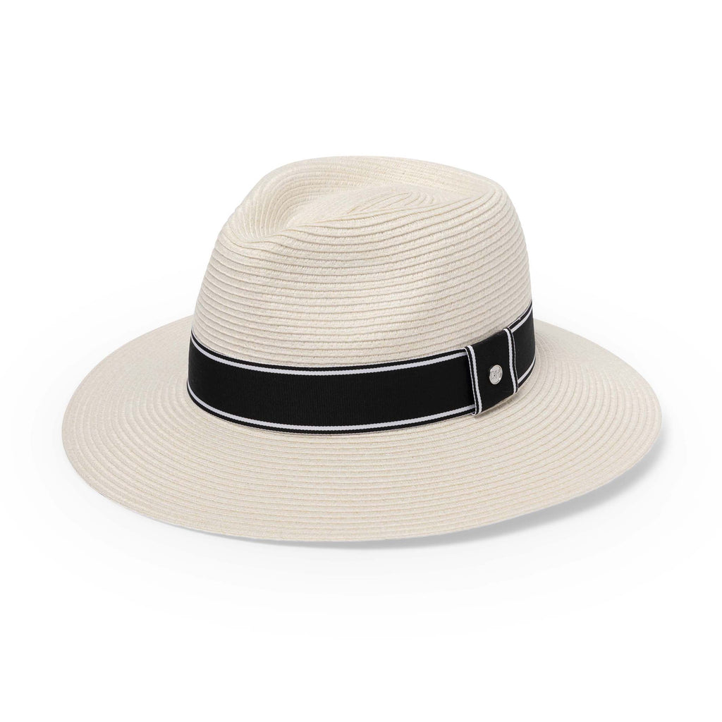 Chicago Fedora - Ivory/Black – Cutting Edge Country