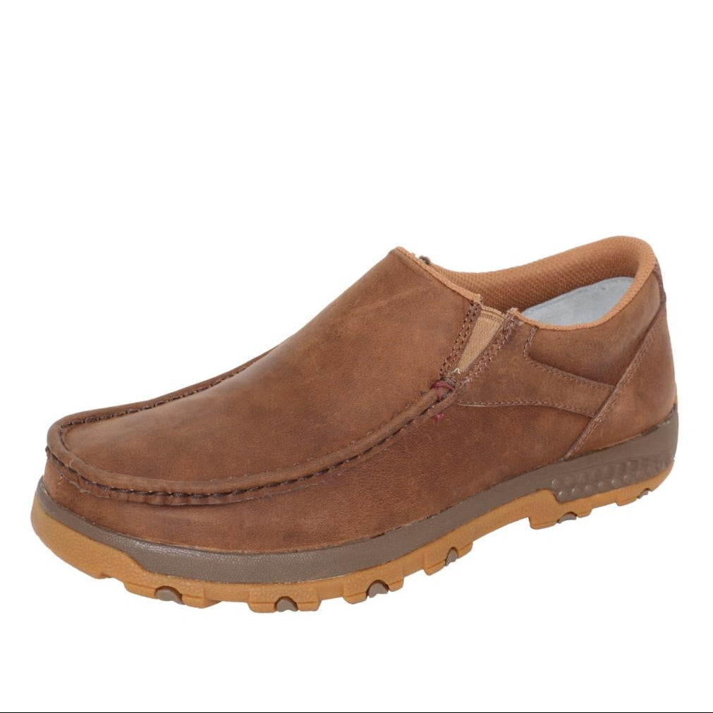 Mens Classic Cellstretch Slip On Driving Moc - Brown – Cutting Edge Country