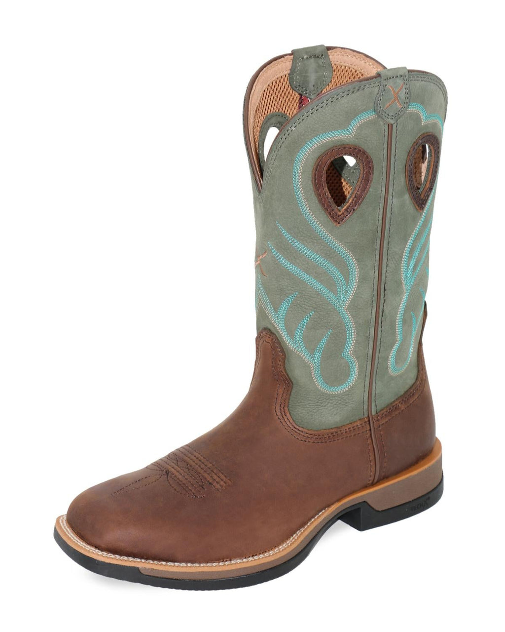 Mens Tech X1 12 Inch Boot - Cocoa/Green – Cutting Edge Country
