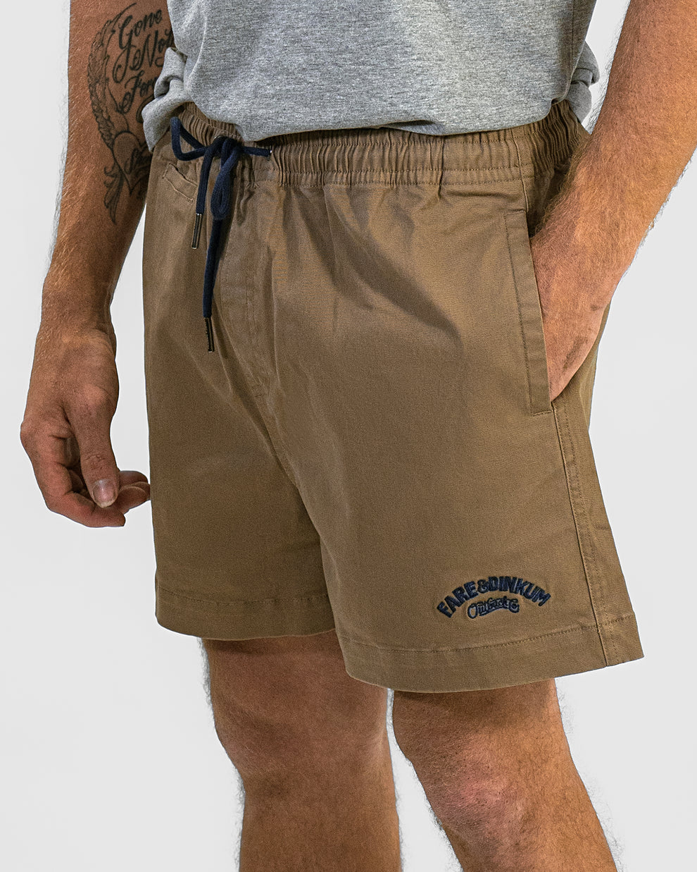 Mens Rugger Shorts - Khaki – Cutting Edge Country